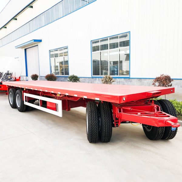 3 Axle 20Ft Flatbed Drawbar Trailer For Sale - Panda Mech