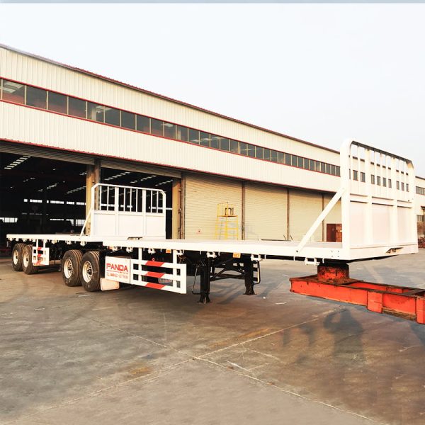 Super Single Tire Flat Bed Deck Semi Truck Trailers For Sale - Panda Mech