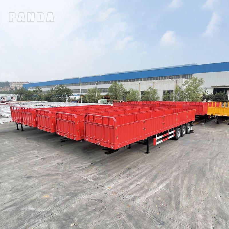 40 Ton Drop Side Wall Semi Truck Trailer For Sale - Panda Mech